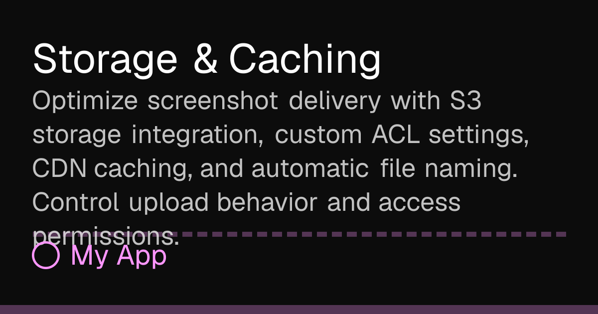 Storage & Caching | Capture